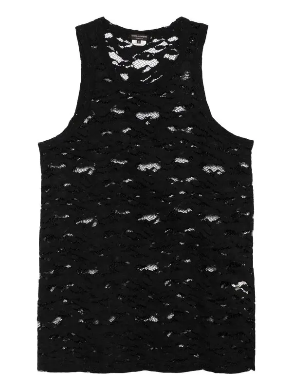 Comme Des Garçons Lace Tank Top - Black