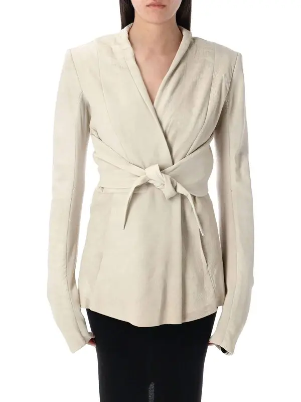 Rick Owens Belted Jacket - Beige
