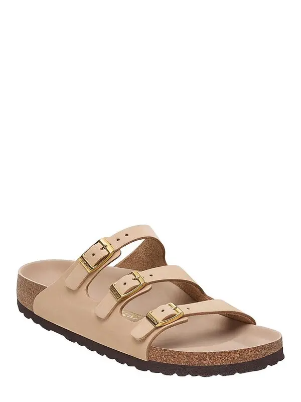 BIRKENSTOCK Florida Buckle Sandals - Beige