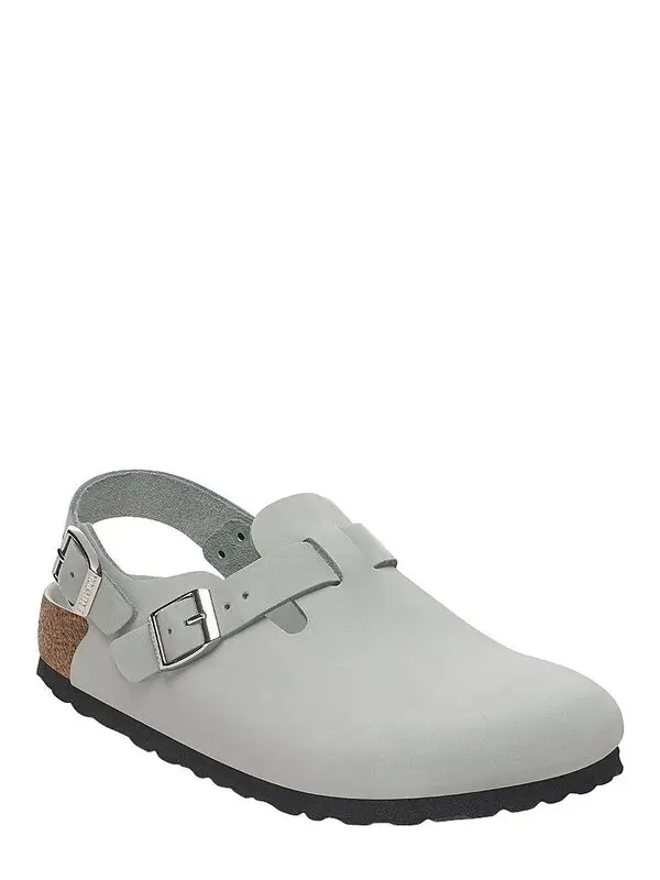 BIRKENSTOCK Tokio Leather Clogs - Pure Sage