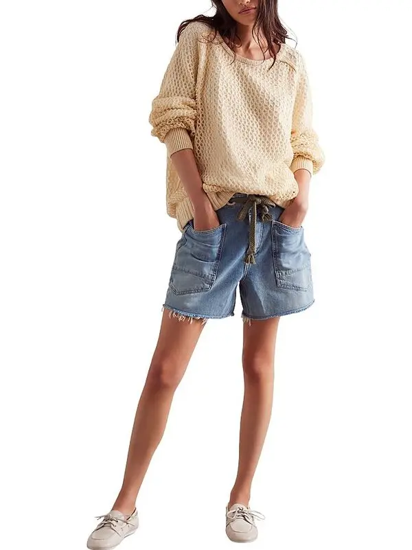 Free People Moxie Denim Shorts - Truest Blue