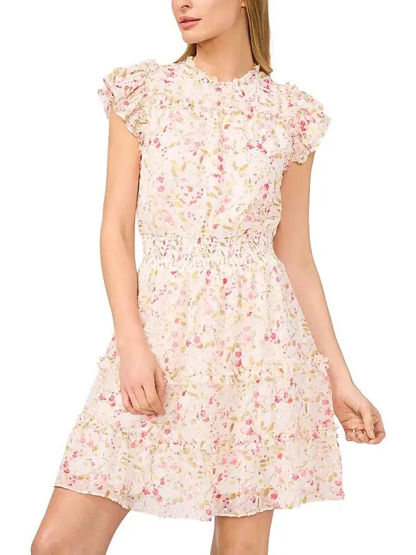 CECE DUPRAZ Ruffled Short Dress - New Ivory
