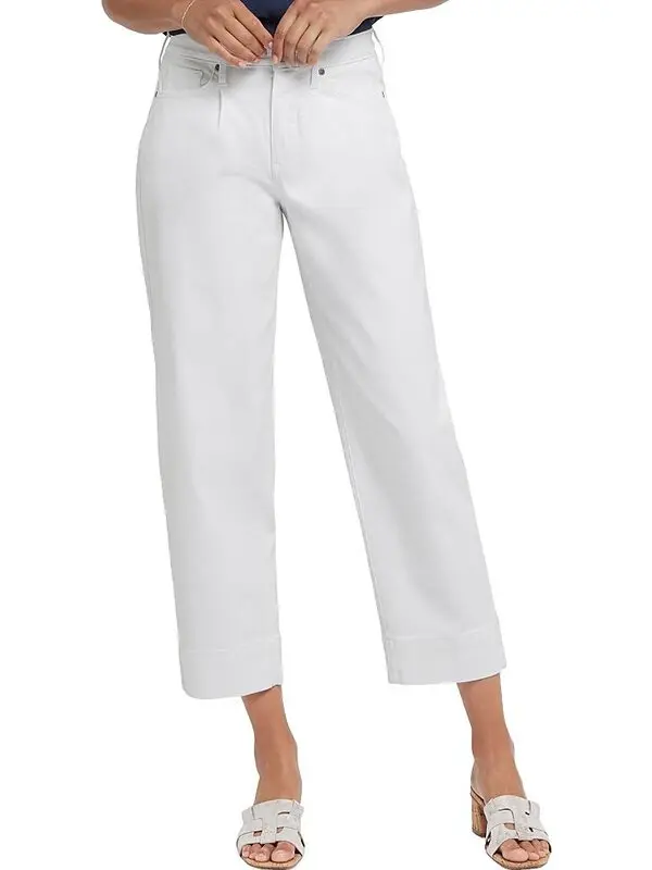 NYDJ High Rise Balloon Ankle Jeans - Optic White
