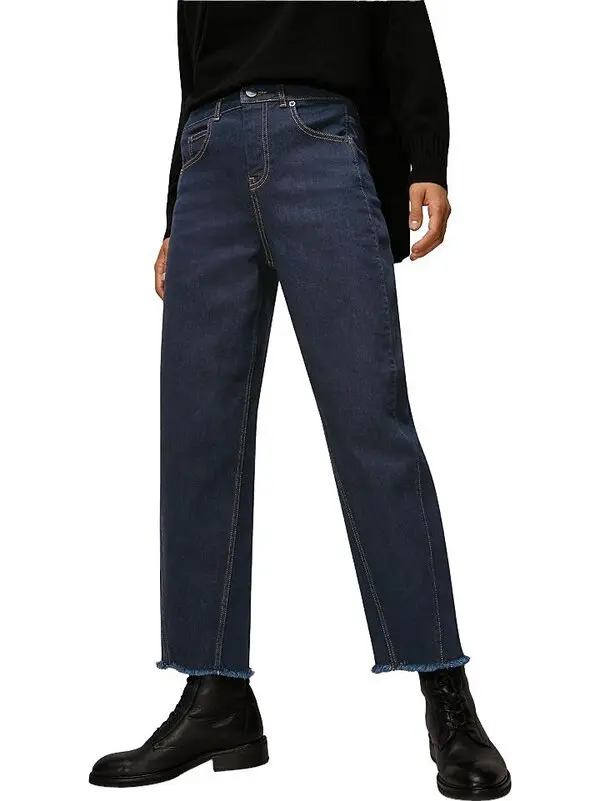 Whistles Stretch Barrel Jeans - Dark Denim