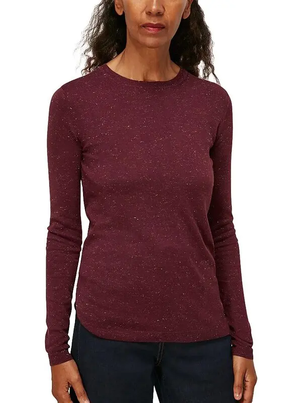 Whistles Annie Sparkle Knit Top - Burgundy