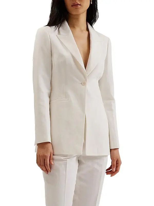 Ted Baker London Musub Tailored Jacket With Faux Pockets - White