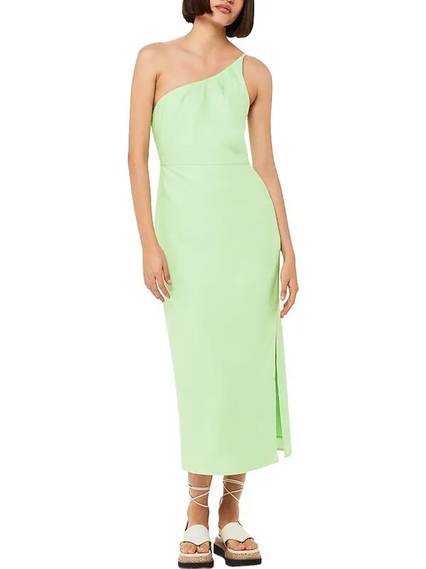 Whistles One-shoulder Midi Dress - Lime