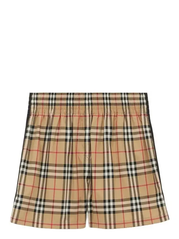 Burberry Check Shorts - Archive Beige
