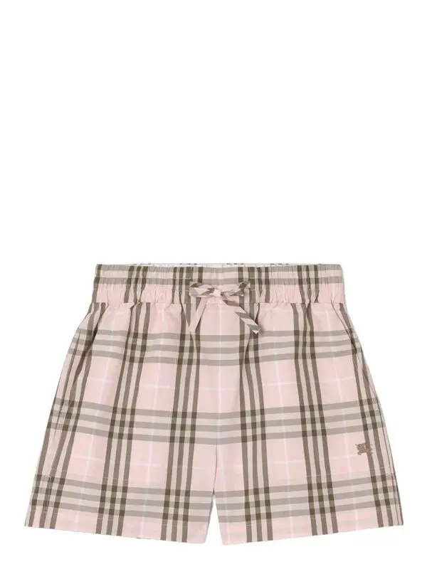 Burberry Check Shorts - Mallow Pink
