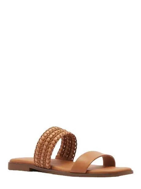 FRANKIE4 Sloane Slide Sandal - Tan Weave