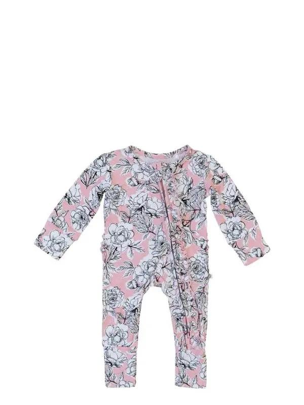 LAREE + CO Allie Ruffle Convertible Footie - Floral
