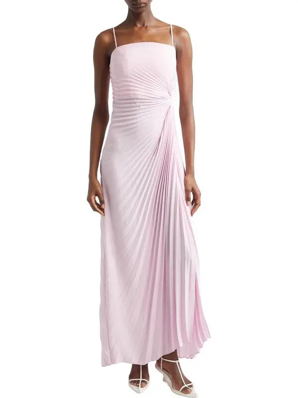 A.L.C. Layla Strapless Pleated Gown - Wisteria