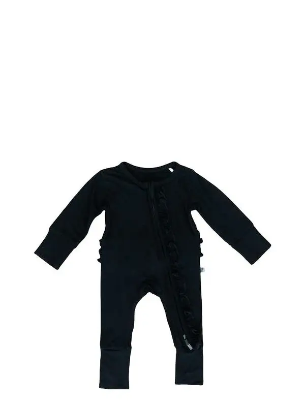LAREE + CO Allie Ruffle Convertible Footie - Black