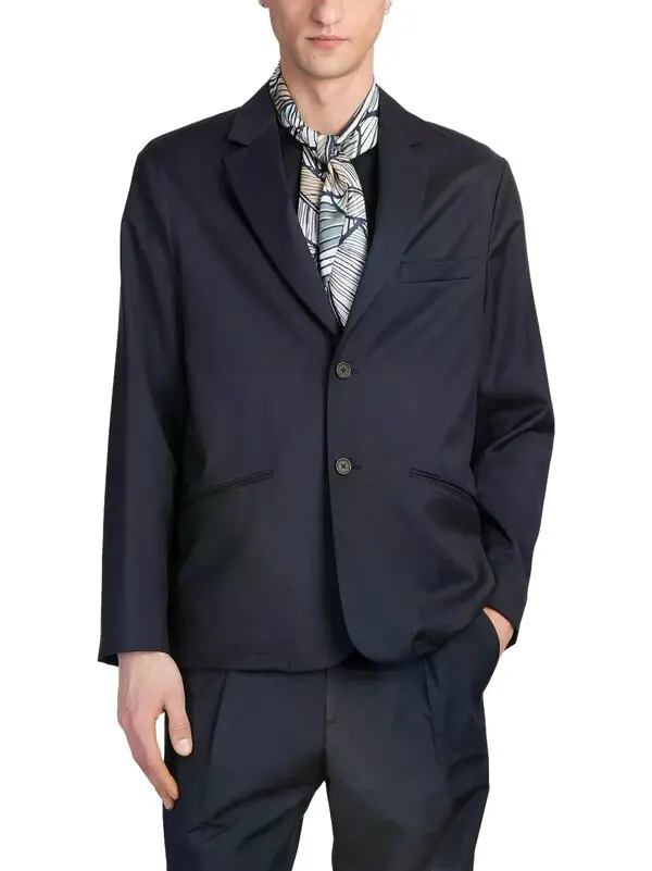 Emporio Armani Virgin Wool Blazer - Blue