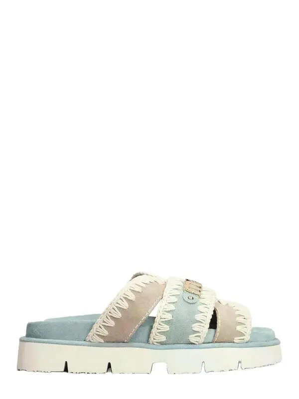 Mou Bio Suede Sandals - Blue