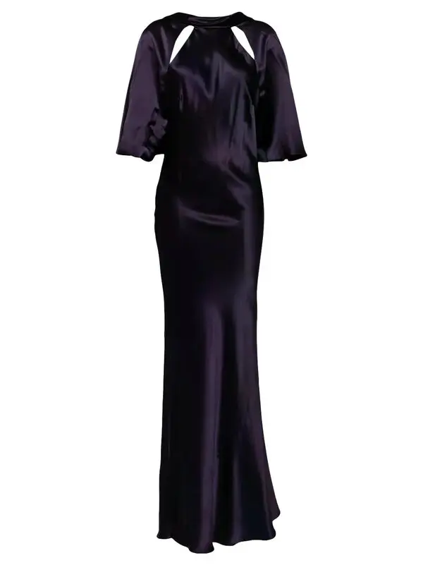 Michelle Mason Halterneck Gown - Purple