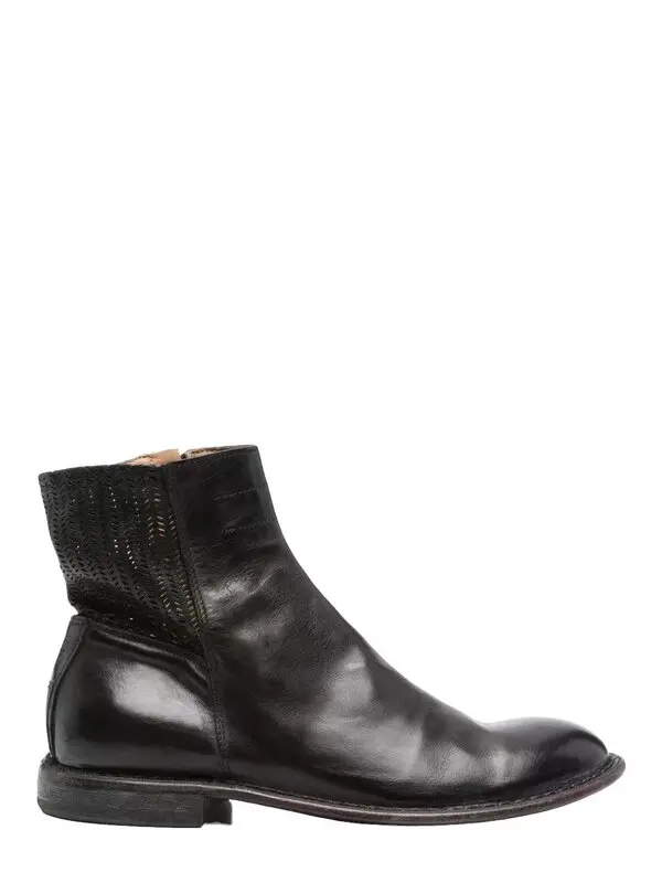 Moma Leather Ankle Boots - Black
