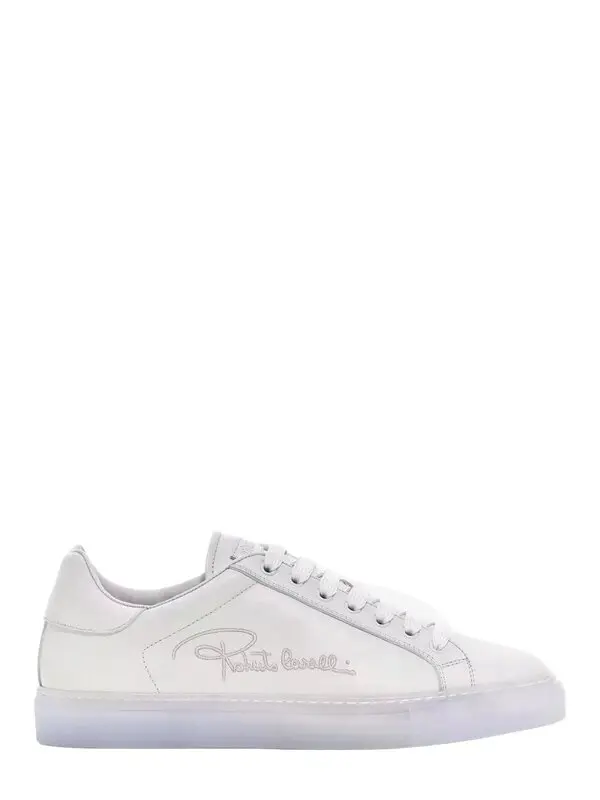 Roberto Cavalli Leather Sneakers - White