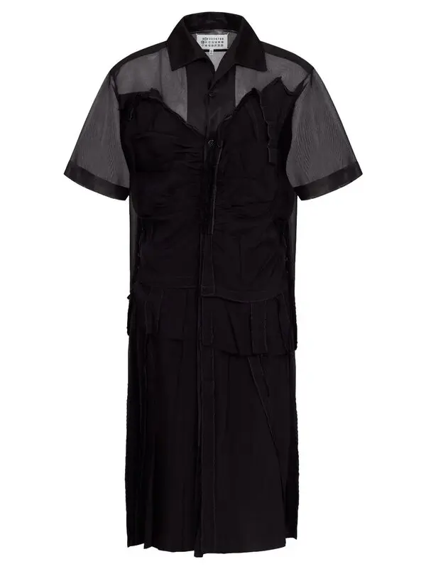 MAISON MARGIELA Midi Polo Dress - Black