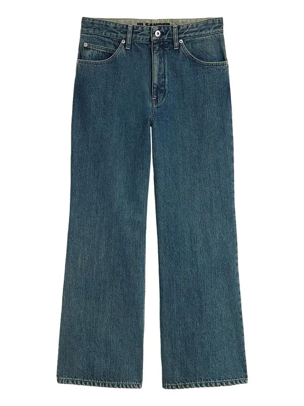 JIL SANDER Denim Wide Leg Jeans - Blue