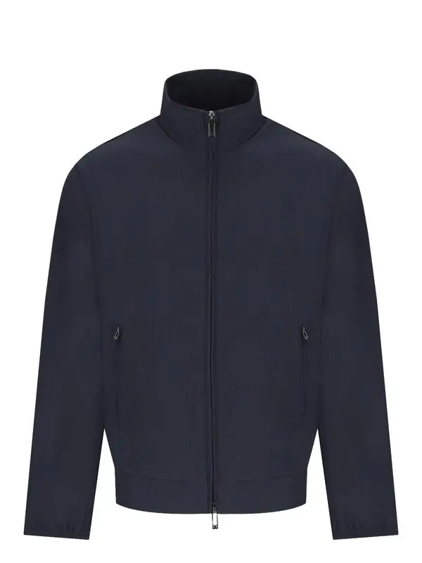 Emporio Armani Ribbed Jacket - Blue