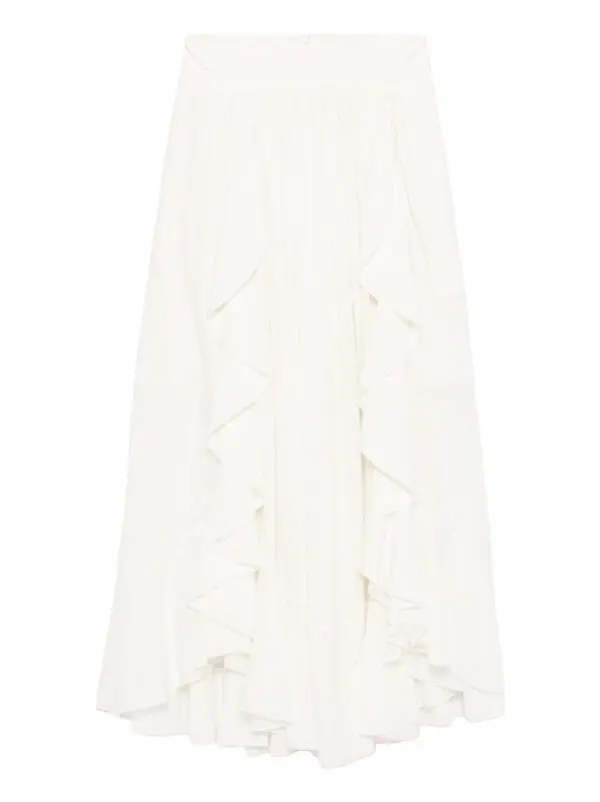 Zimmermann Acacia Cotton Maxi Skirt - White