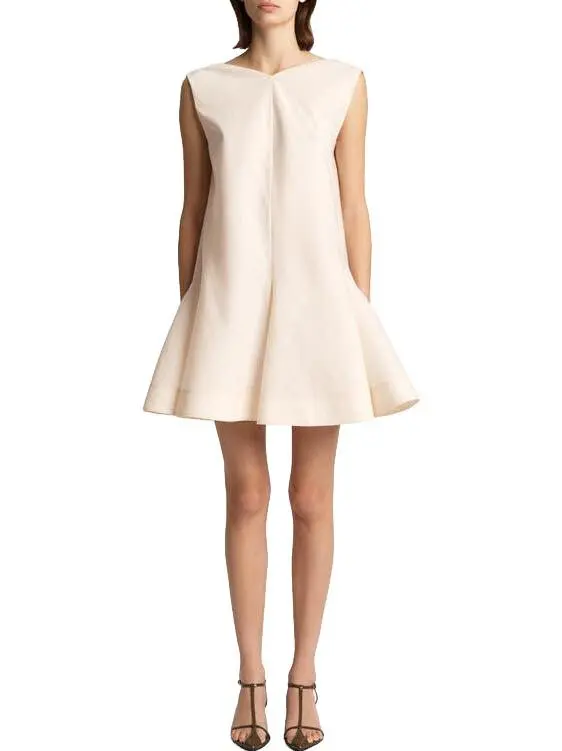 Khaite Mel Silk & Cotton Minidress - Natural