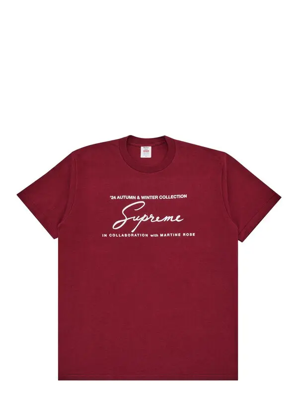 Supreme X Martine Rose Tee 'cardinal - Red