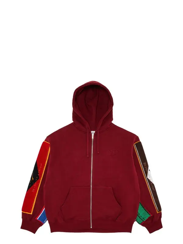 Supreme X Martine Rose Towel Zip Up Hooded Sweatshirt - Red