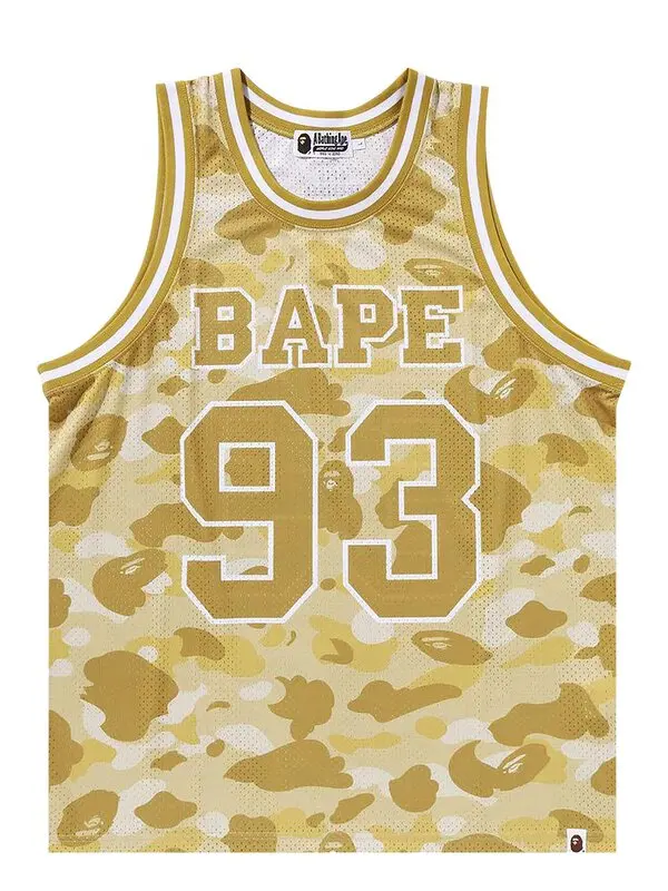 A BATHING APE Color Camo Basketball Tank Top - Yellow