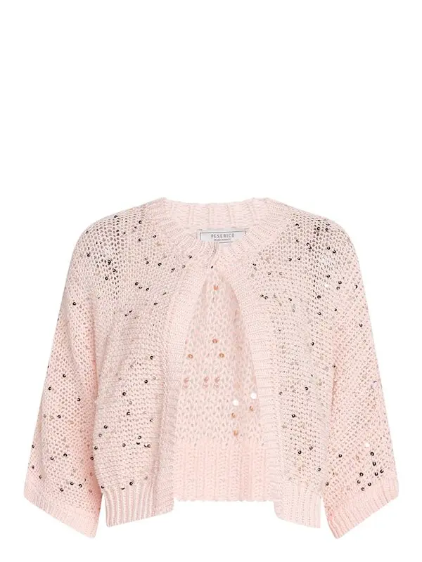Peserico Sequin Knit Cardigan - Sunrise