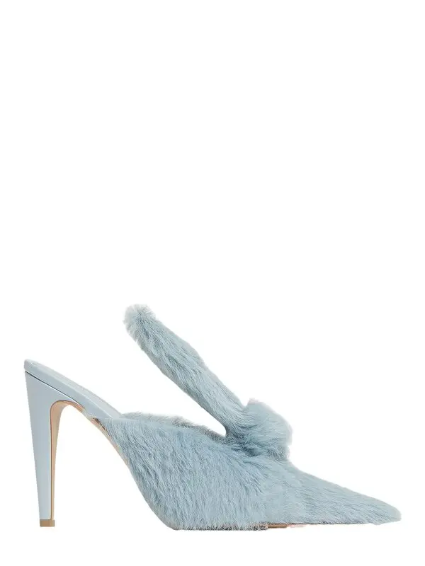 Bottega Veneta Knotted Calf Hair Mule Pumps - Hail