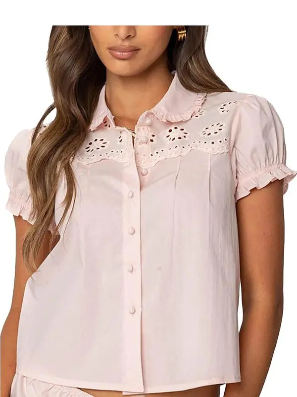 EDIKTED Lona Tailored Shirt - Light-pink