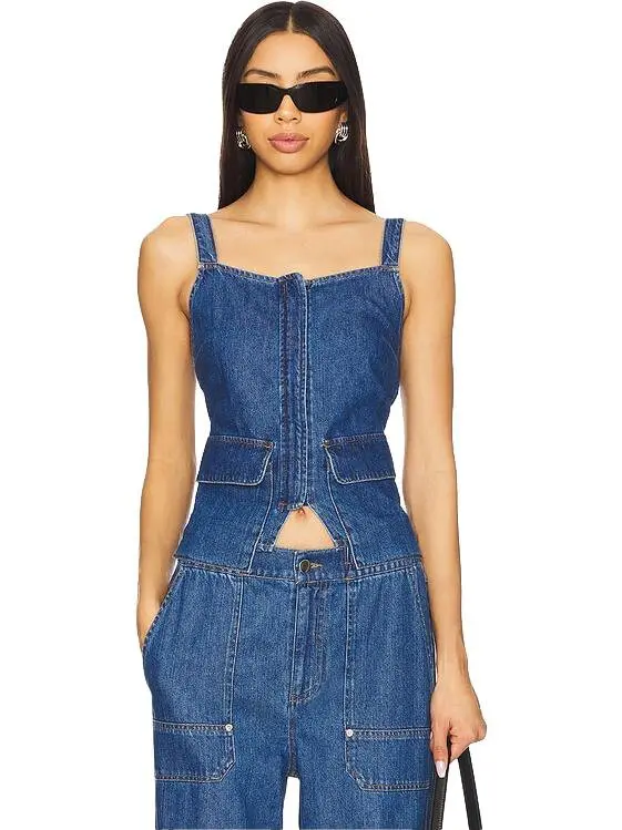 Lna Jordyn Top - Soft Denim