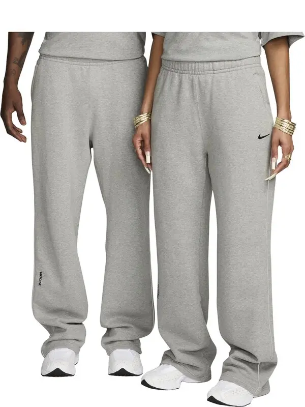 Nike Nocta Nocta Fleece Cs Open-hem Sweatpants - Grey