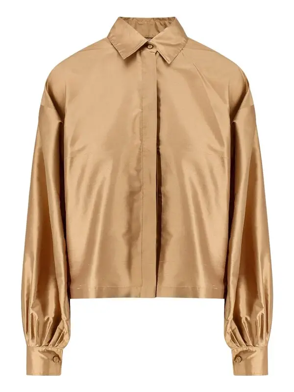 Max Mara Scalata Shantung Shirt - Gold
