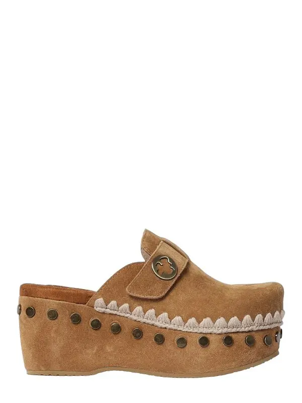 Mou Wedge Clogs - Beige