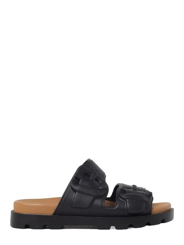 Camper Flat Sandal - Black