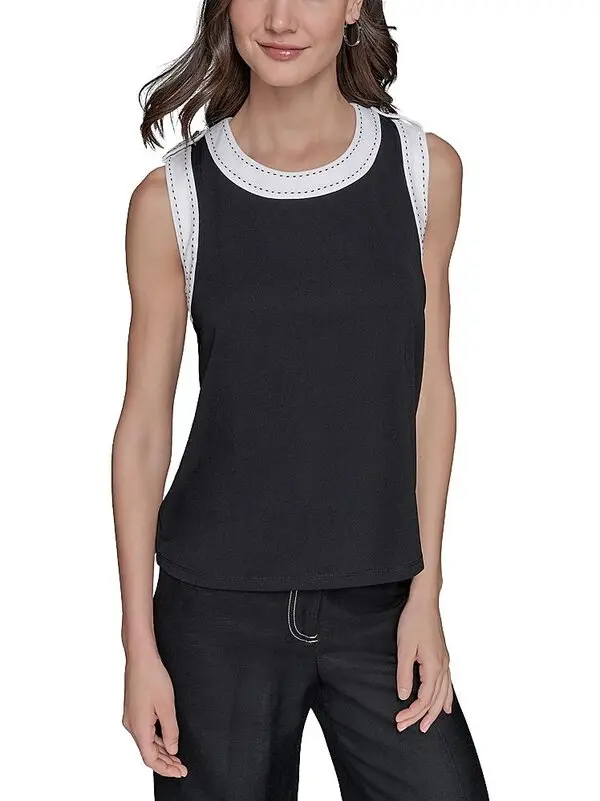 Karl Lagerfeld Paris Tank Top - Black/soft White