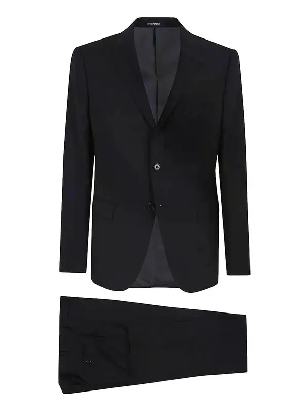 Emporio Armani Single-breasted Suit - Black