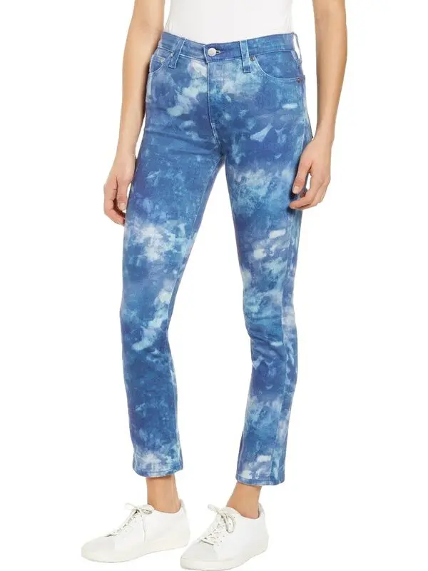 Ag Mari High-waist Slim Straight-leg Jeans - Abstract Tiedye