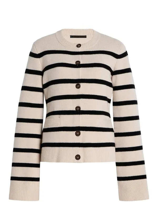 Jenni Kayne Cooper Wool-cashmere Cardigan - Stripe