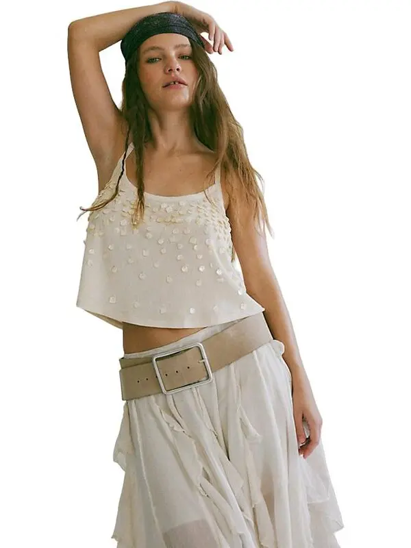Free People Shell Yeah Tank - Ivory Combo