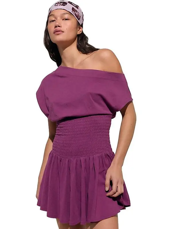 Free People Scorching Hot Mini Dress - Grape Escape