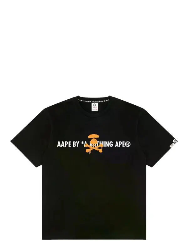 AAPE BY *A BATHING APE® Logo-print T-shirt - Black