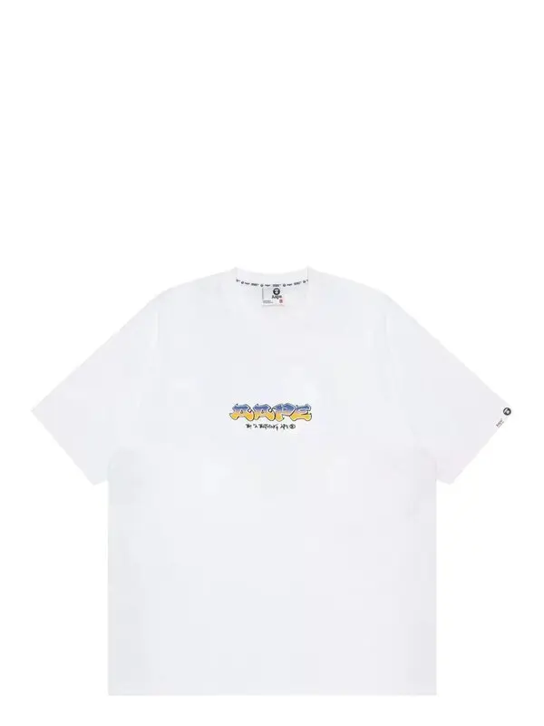 AAPE BY *A BATHING APE® Logo-print T-shirt - White