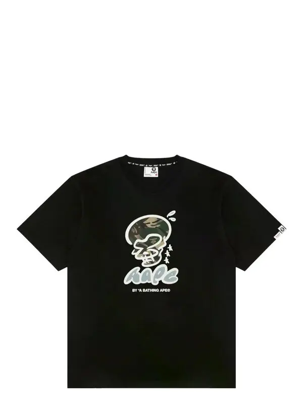 AAPE BY *A BATHING APE® Logo-print T-shirt - Black