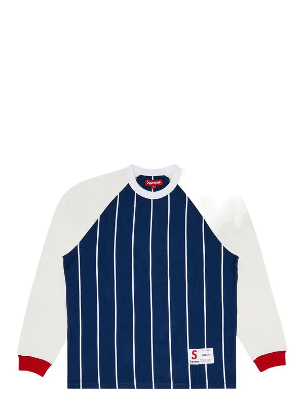 Supreme Stripe Raglan Long-sleeve Top - Blue