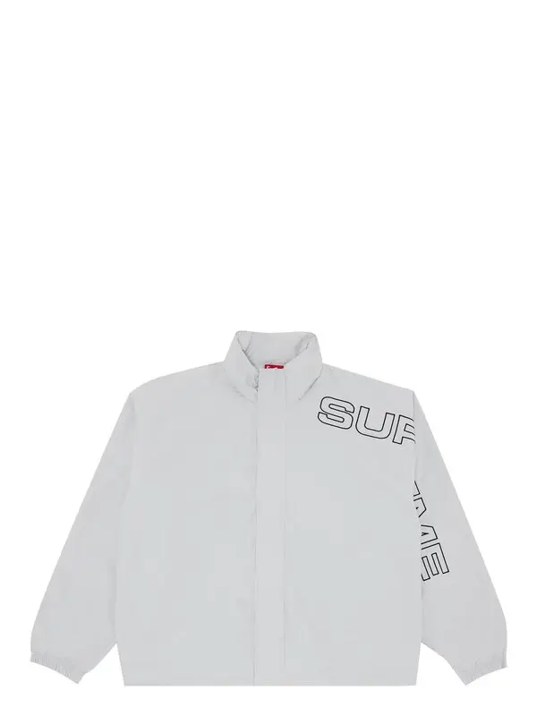 Supreme Spellout Embroidered Track Jacket - Grey