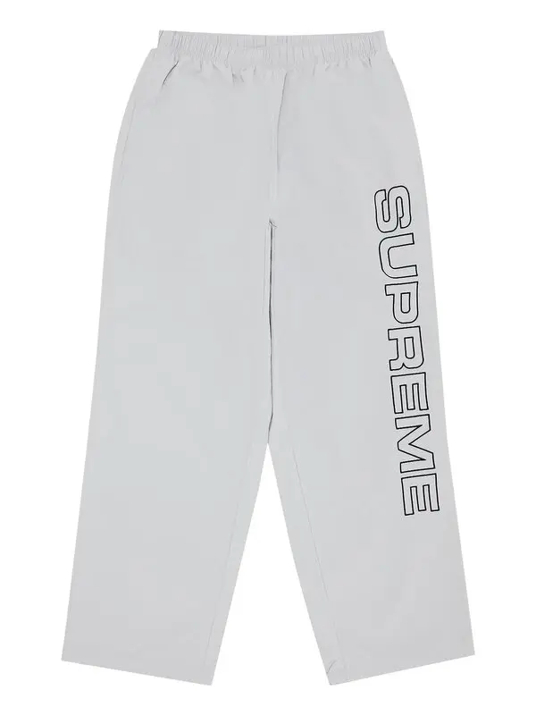 Supreme Spellout Embroidered Track Pant - Grey